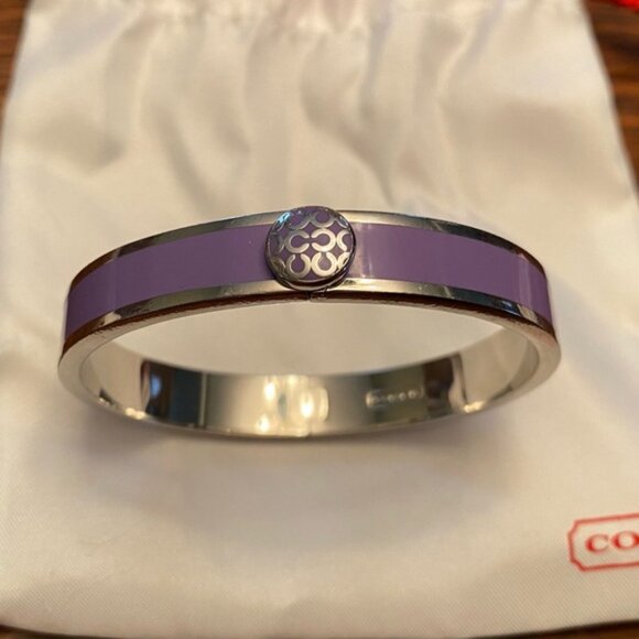 Coach | Jewelry | Purple Coach Enamel Bangle | Poshmark